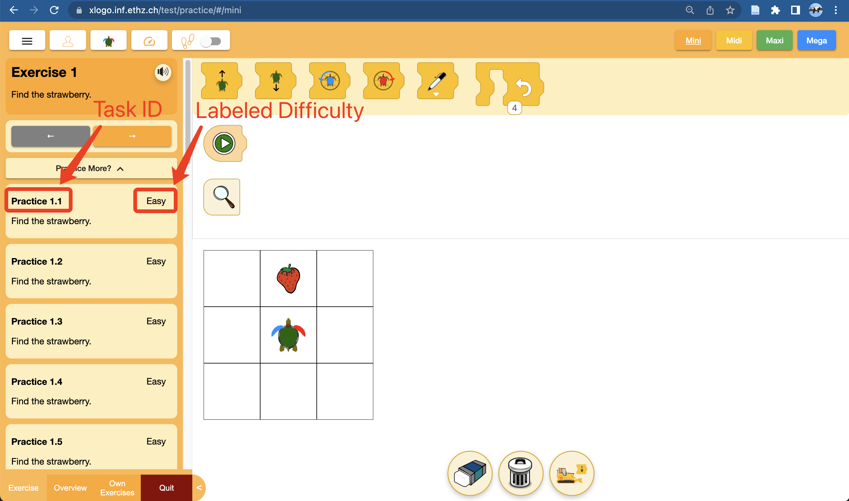 Synthesizing tasks for XLogo-Mini